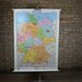 1992 Map of Reunited Germany, Länder: Original Vintage 1990s German ...