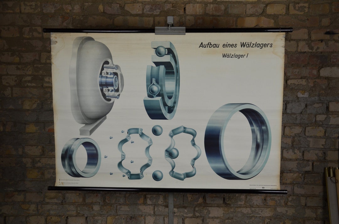 Ball Bearing; Mechanical Engineering: Original Vintage German 1970s ...