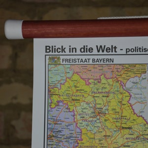 Map of Bavaria, Germany, Europe & the World: Original Vintage 1990s ...