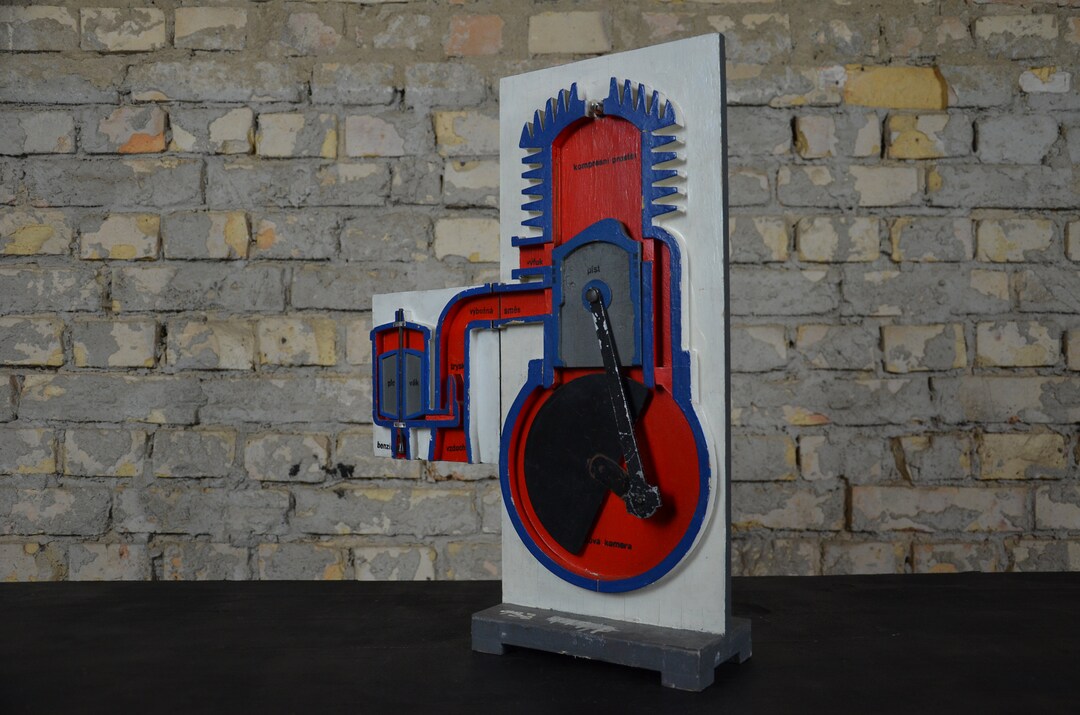 Four-stroke Single Cylinder Engine: Original Vintage 1950s Czech ...