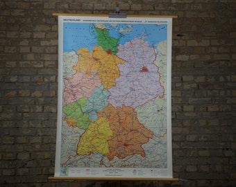 80s map of europe - Etsy Nederland