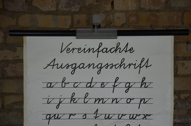 Cursive German Alphabet Letters: Original Vintage 1970s Small - Etsy