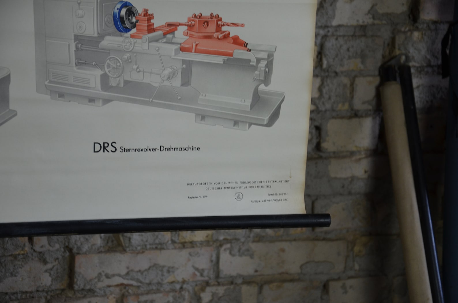 Types of Lathes: Original Vintage German 1960s Educational Poster ...