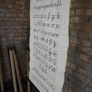Cursive German Alphabet, Letters: Original Vintage 1970s Small School ...