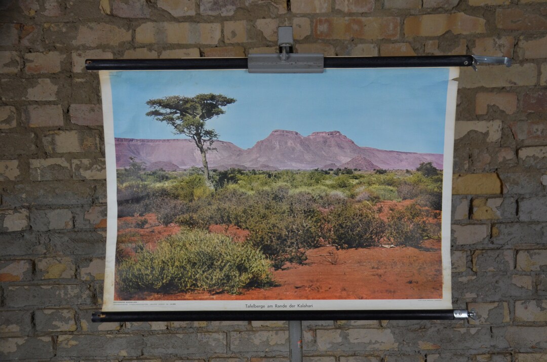 Kalahari Desert & Table Mountains, South Africa: Original Vintage 1970s ...