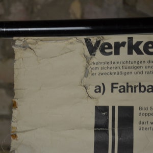 Road Markings: Original Vintage 1960s German Educational Poster School ...
