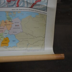 Large Classroom Map of Baden-württemberg, Germany: Original Vintage ...