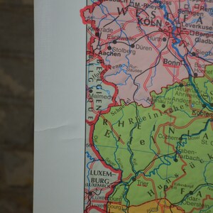 1992 Map of Reunited Germany, Länder: Original Vintage 1990s German ...