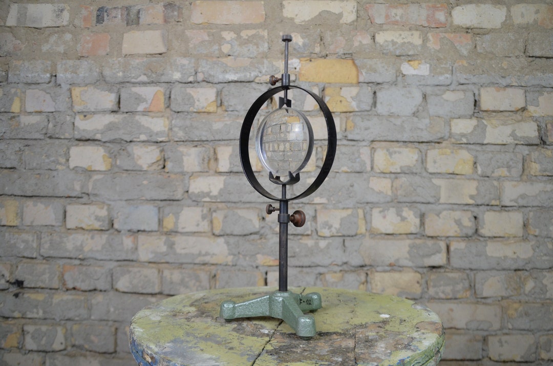 RARE Antique Laboratory Lens With Stand: Original 1920s German ...