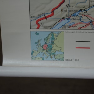 1992 Map of Reunited Germany, Länder: Original Vintage 1990s German ...