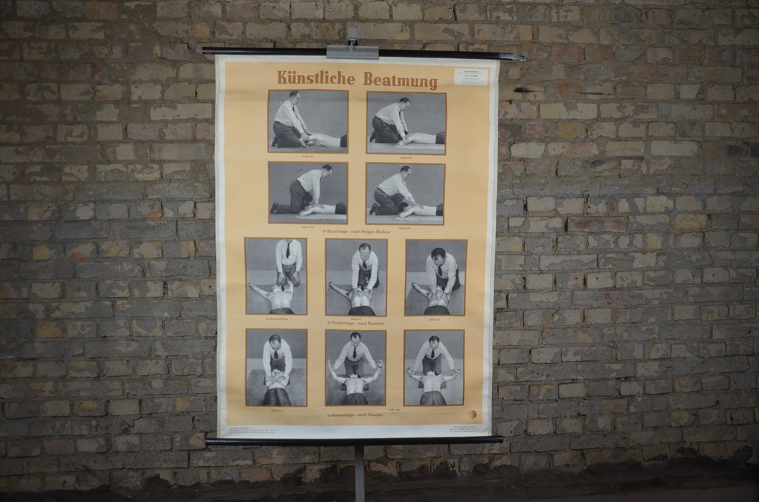 First Aid Resuscitation, CPR, Rescue Breathing: Original Vintage 1950s ...