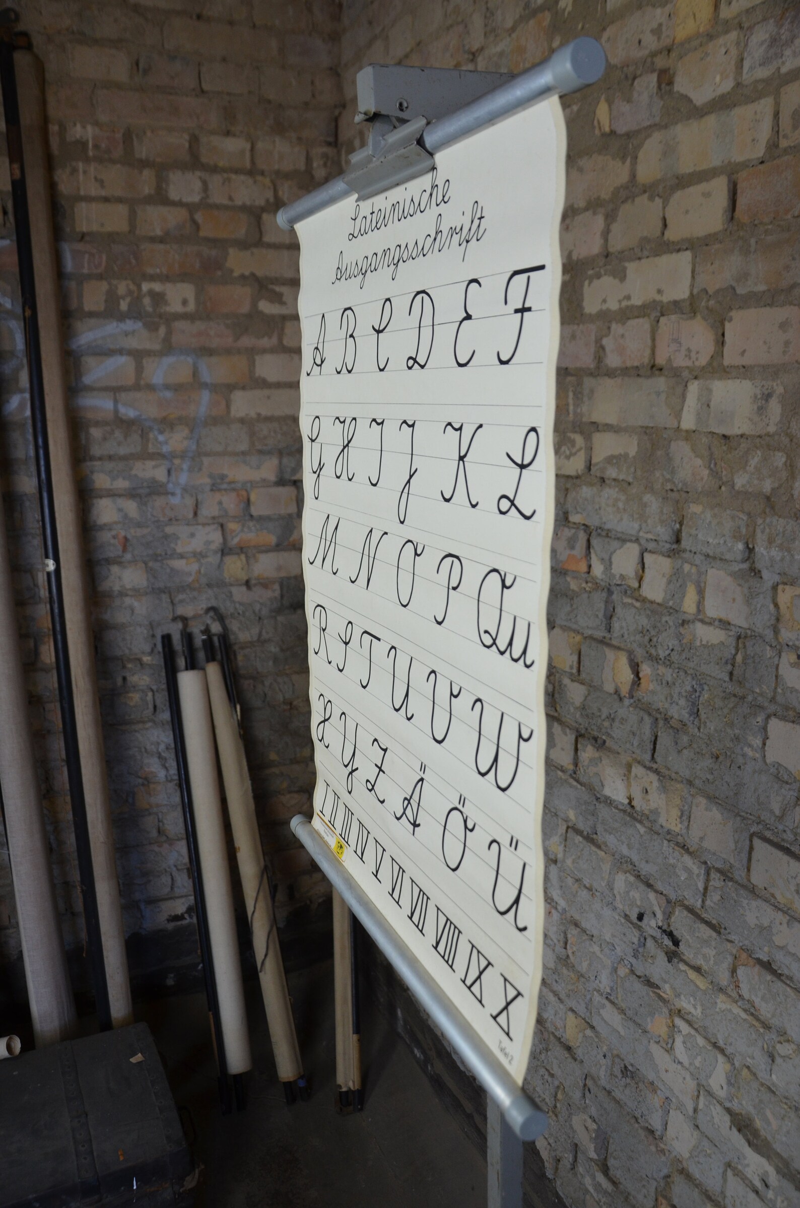Uppercase Cursive Alphabet: Original Vintage 1970s Small School Wall ...