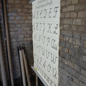 Uppercase Cursive Alphabet: Original Vintage 1970s Small School Wall ...