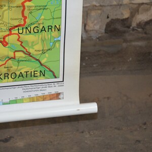 Map of German Speaking Countries: Original Vintage 1980s Educational ...