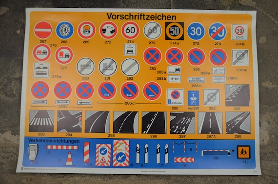 Traffic Signs Autobahn East Germany: Original Vintage 1970s | Etsy