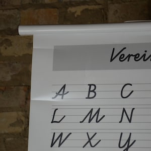 German Alphabet, Cursive Letters: Original Vintage 1990s Large School ...