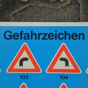 1970s Danger Road Signs, Autobahn, Germany: Original Vintage School ...