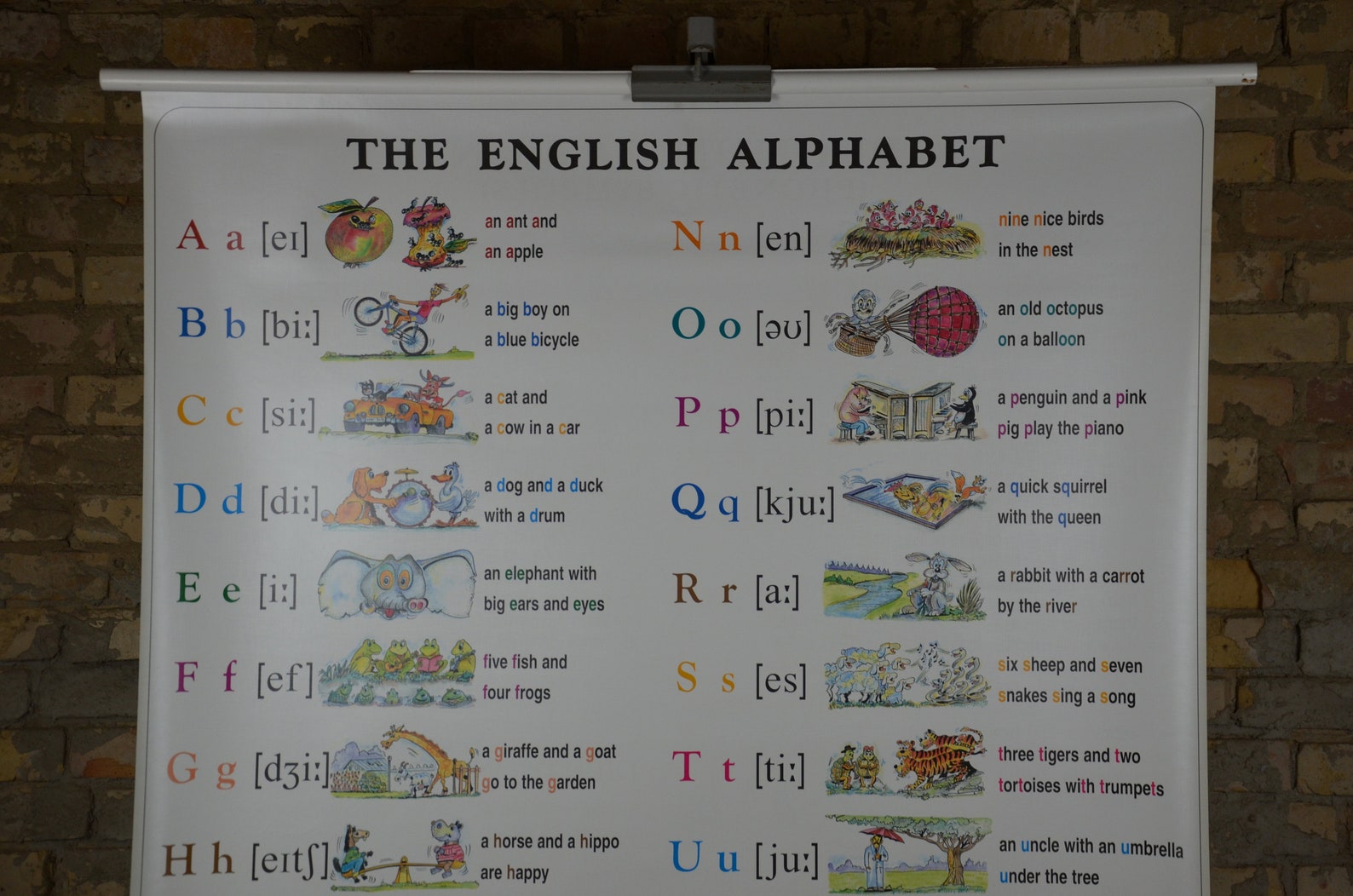 Illustrated English Alphabet Phonetics: Original Vintage - Etsy