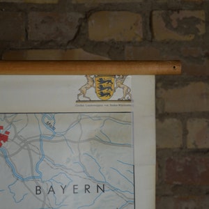 Large Classroom Map of Baden-württemberg, Germany: Original Vintage ...