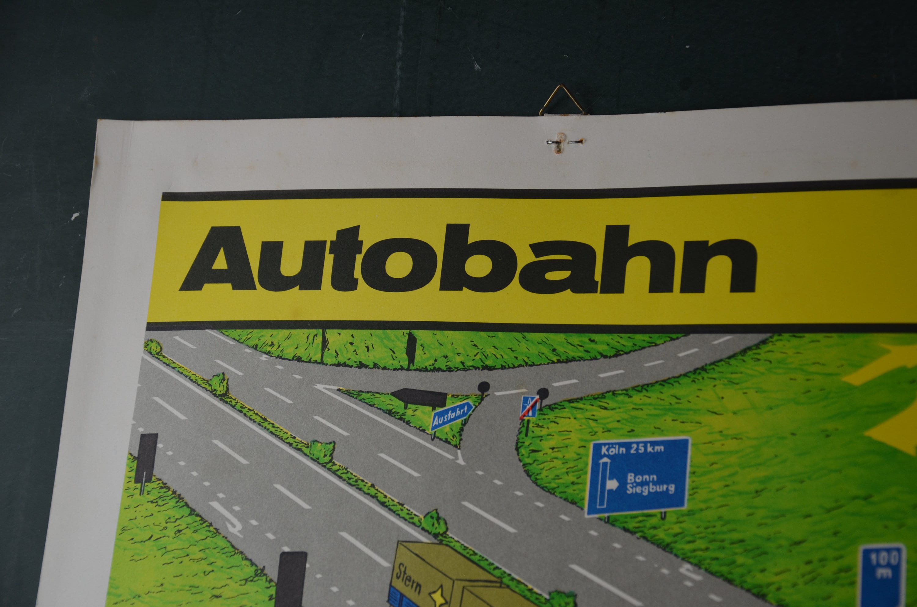 Original vintage 1970s large German school poster educational | Etsy
