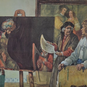 Rembrandt Van Rijn in His Workshop: Original Vintage 1960s German ...
