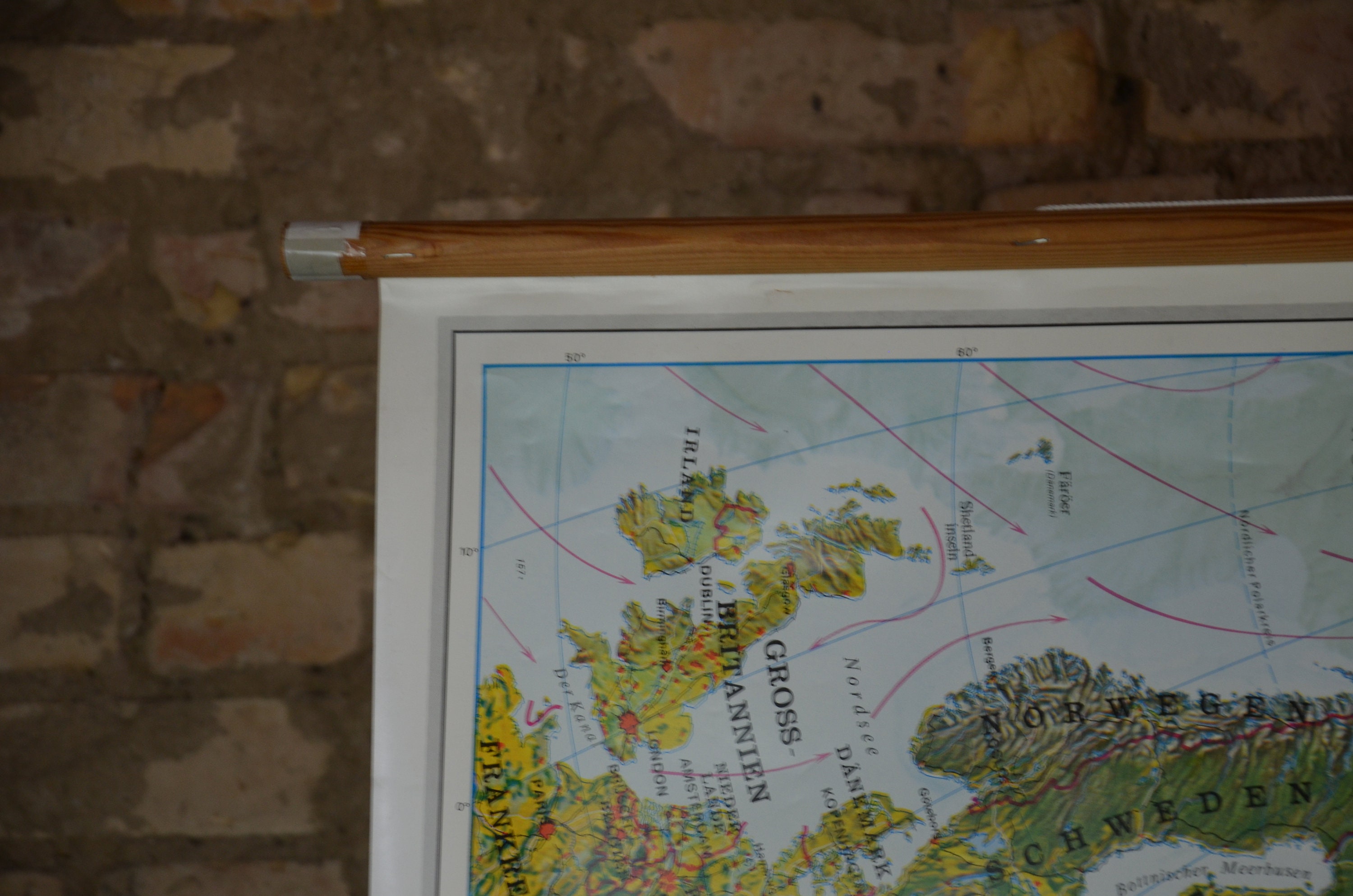 1980s School Map of Asia: Large Original Vintage German - Etsy