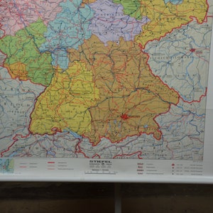 1992 Map of Reunited Germany Länder: Original Vintage 1990s - Etsy