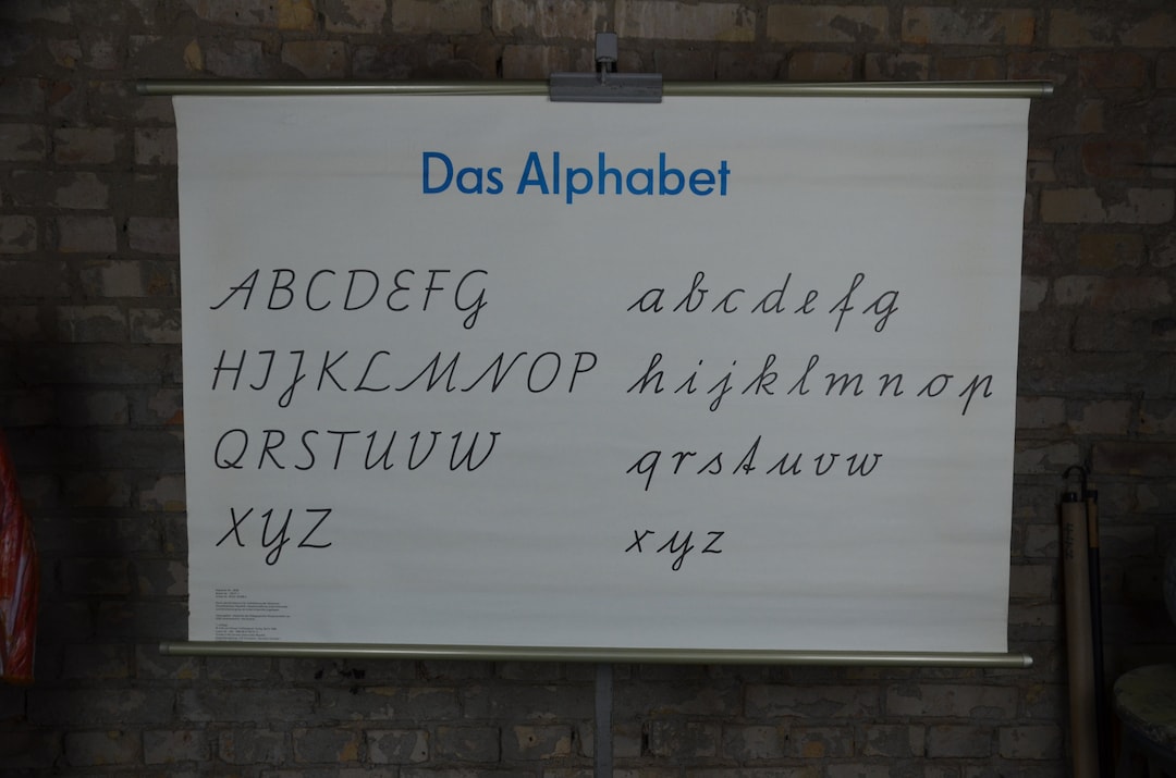 German Alphabet, Cursive Letters: Original Vintage 1980s Large School ...