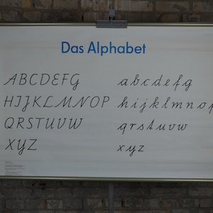 German Alphabet, Cursive Letters: Original Vintage 1980s Large School ...