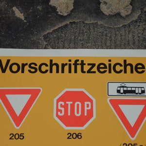 1970s Warning Road Signs, Autobahn, Germany: Original Vintage School ...