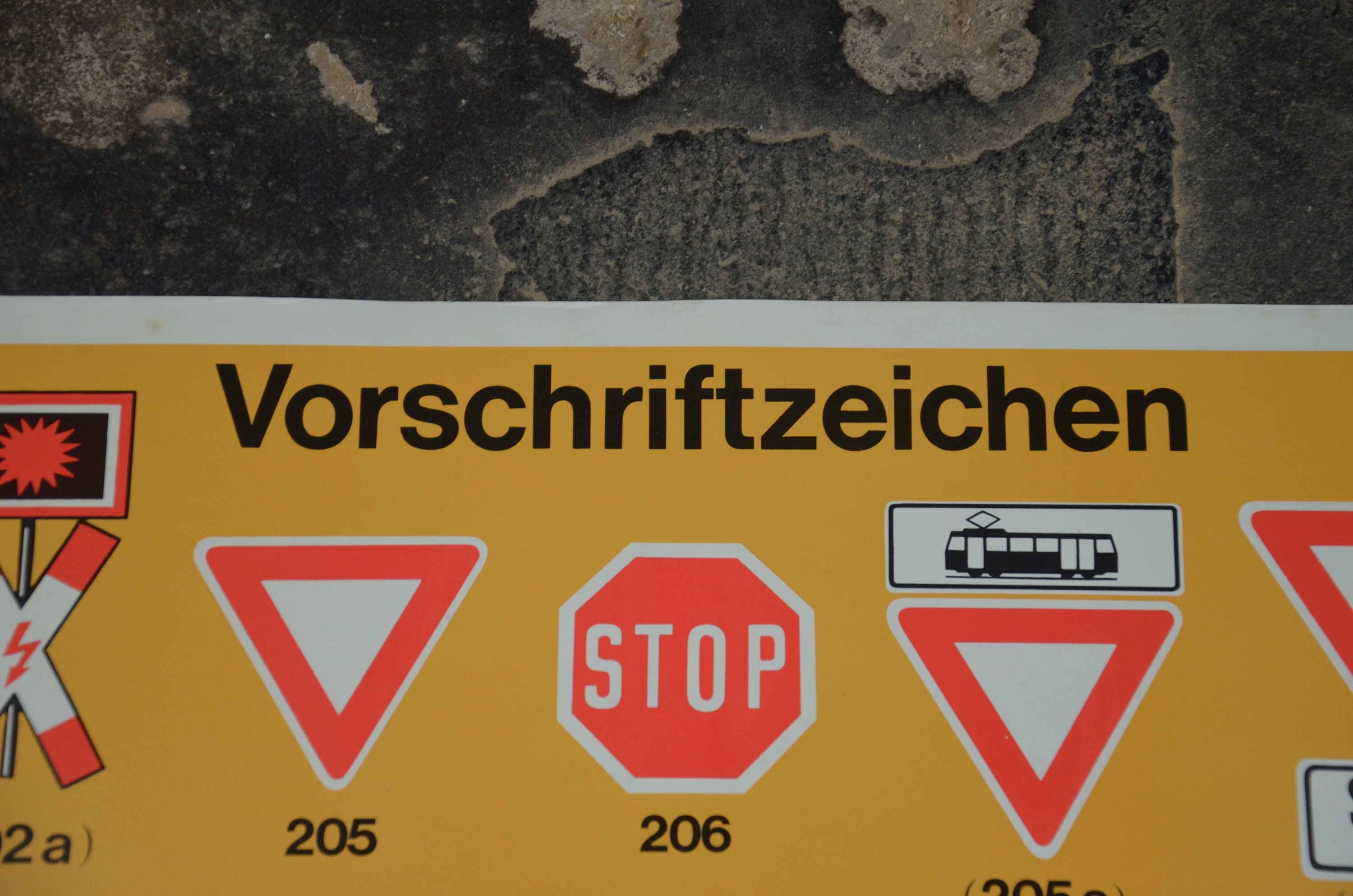 1970s Warning Road Signs, Autobahn, Germany: Original Vintage School ...