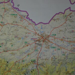 Okres district Opava, Huge 1980s Map: Original Vintage Czech ...