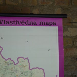 Okres district Opava, Huge 1980s Map: Original Vintage Czech ...