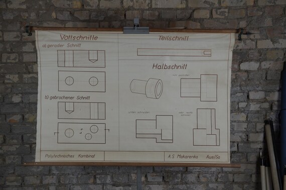 Cross-sections in Technical Drawings Engineering: Original - Etsy