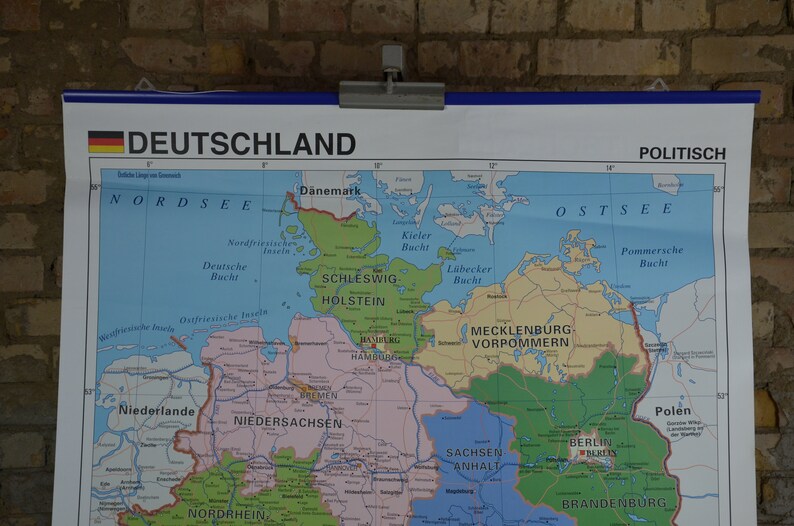 Topgraphic / Political Map of Germany: Original Vintage 2000s ...