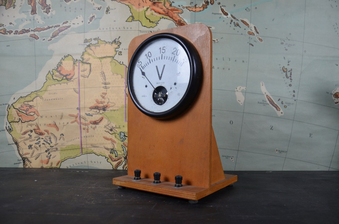 Large Antique Voltmeter: Original 1950s German Educational Science ...