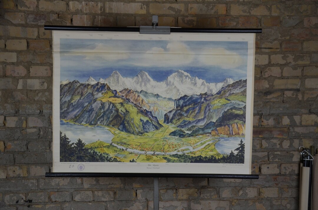 Berner Oberland, Swiss Alps: Original Vintage 1950s German Educational ...