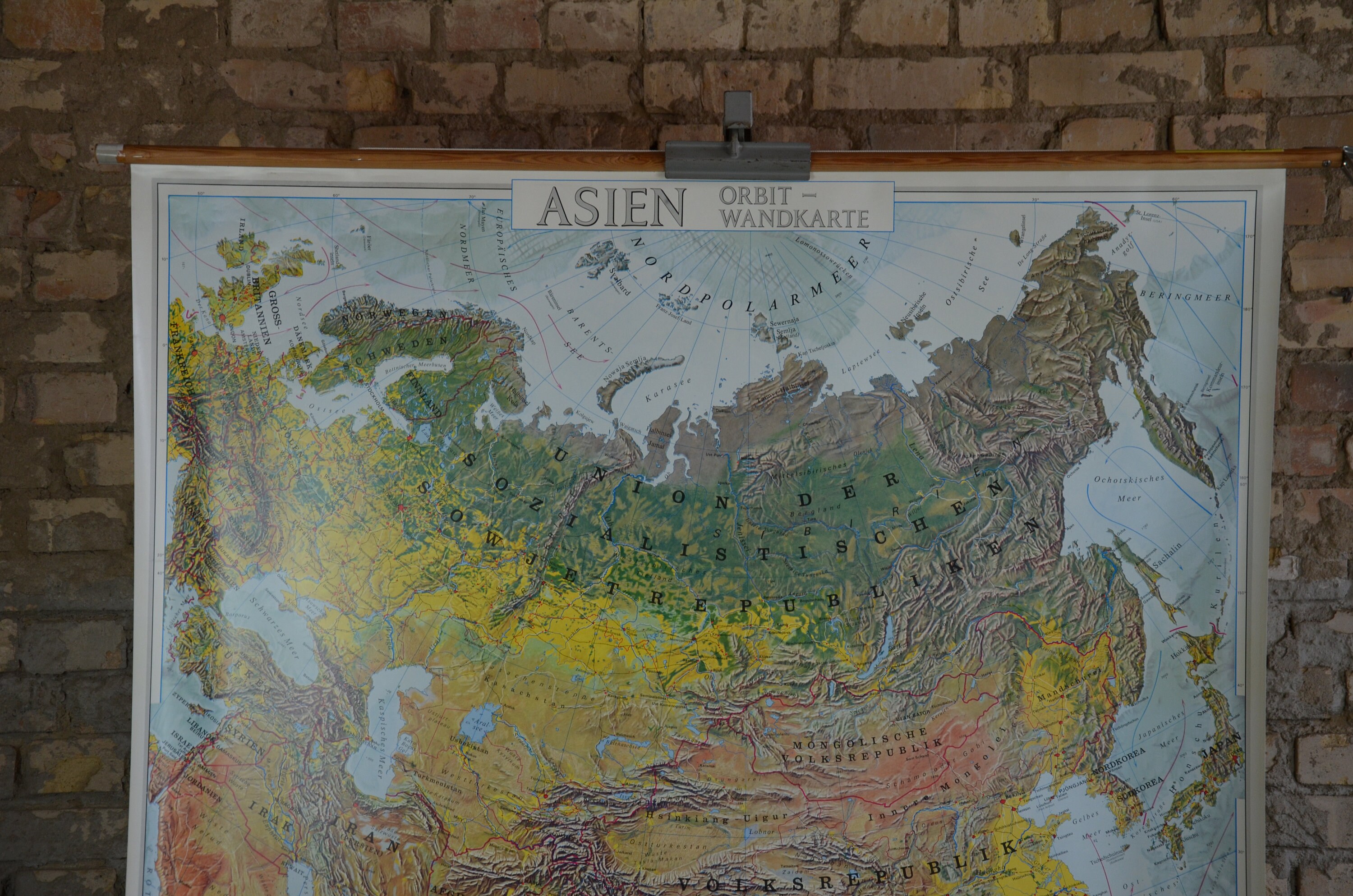 1980s School Map of Asia: Large Original Vintage German - Etsy