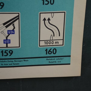 Large Vintage Poster: German School Wall Chart 1960s Road Signs Traffic ...