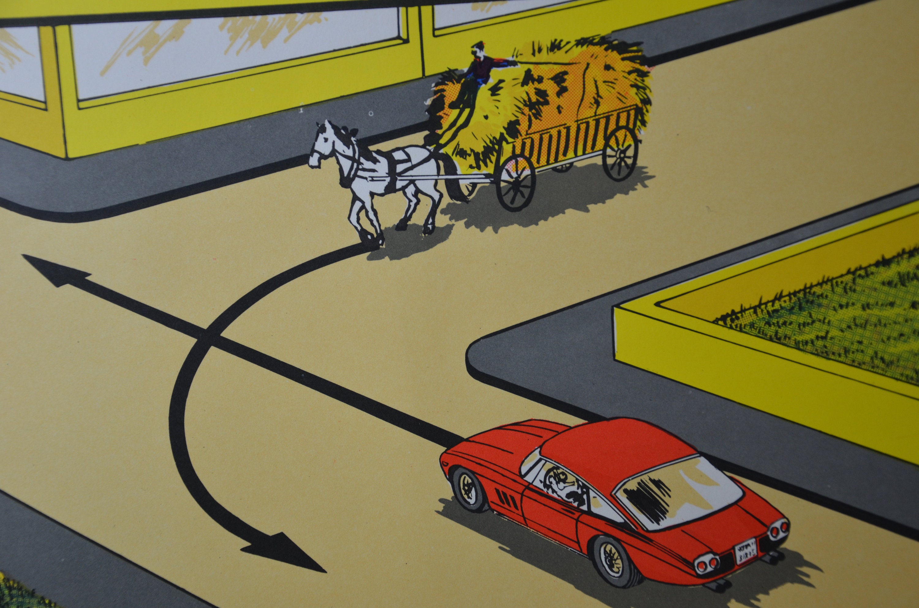 Original Vintage 1960s German Poster Driving Safety Right of - Etsy