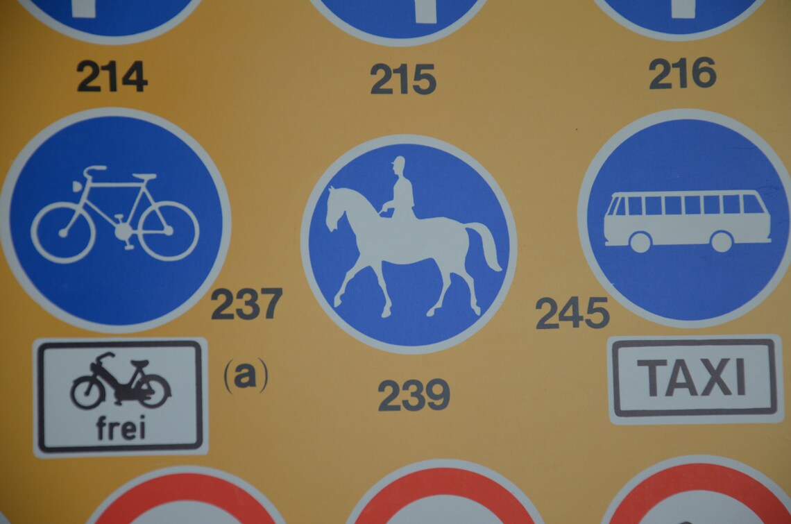 1970s Warning Road Signs, Autobahn, Germany: Original Vintage School ...
