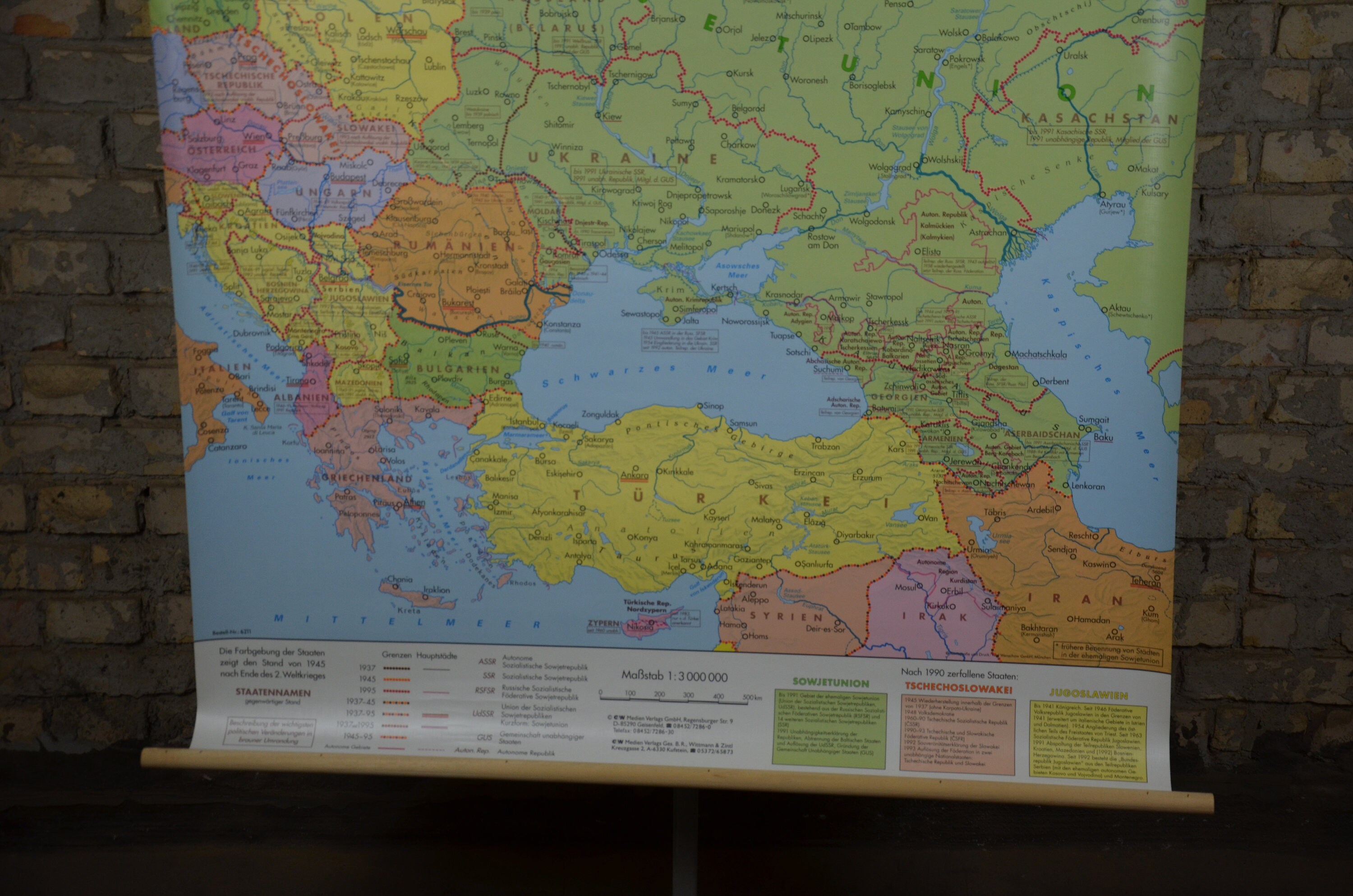 Political and Territorial Map of Post-wwii Eastern Europe: Original ...