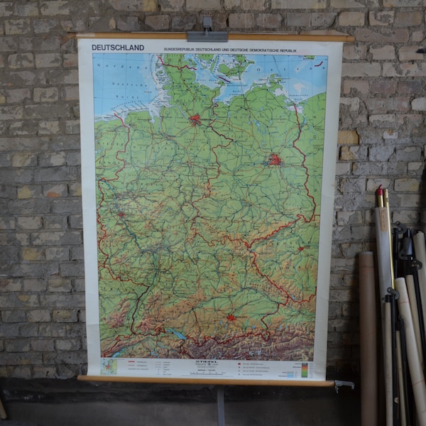 Vintage Germany Map - Etsy