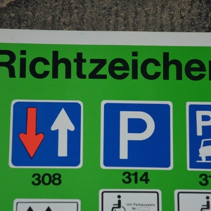 1970s Road Signs, Autobahn, Germany: Original Vintage Large School Wall ...