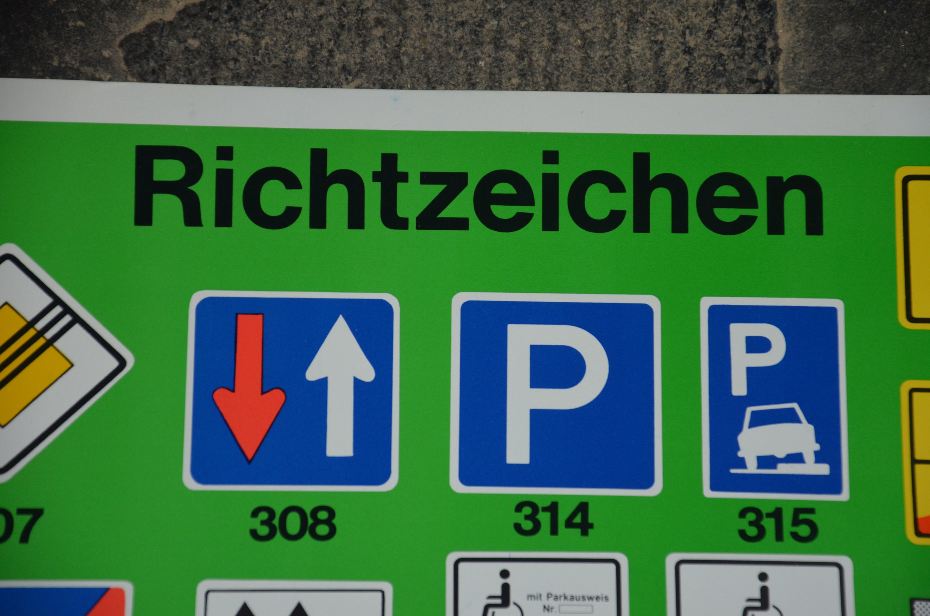 1970s Road Signs, Autobahn, Germany: Original Vintage Large School Wall ...