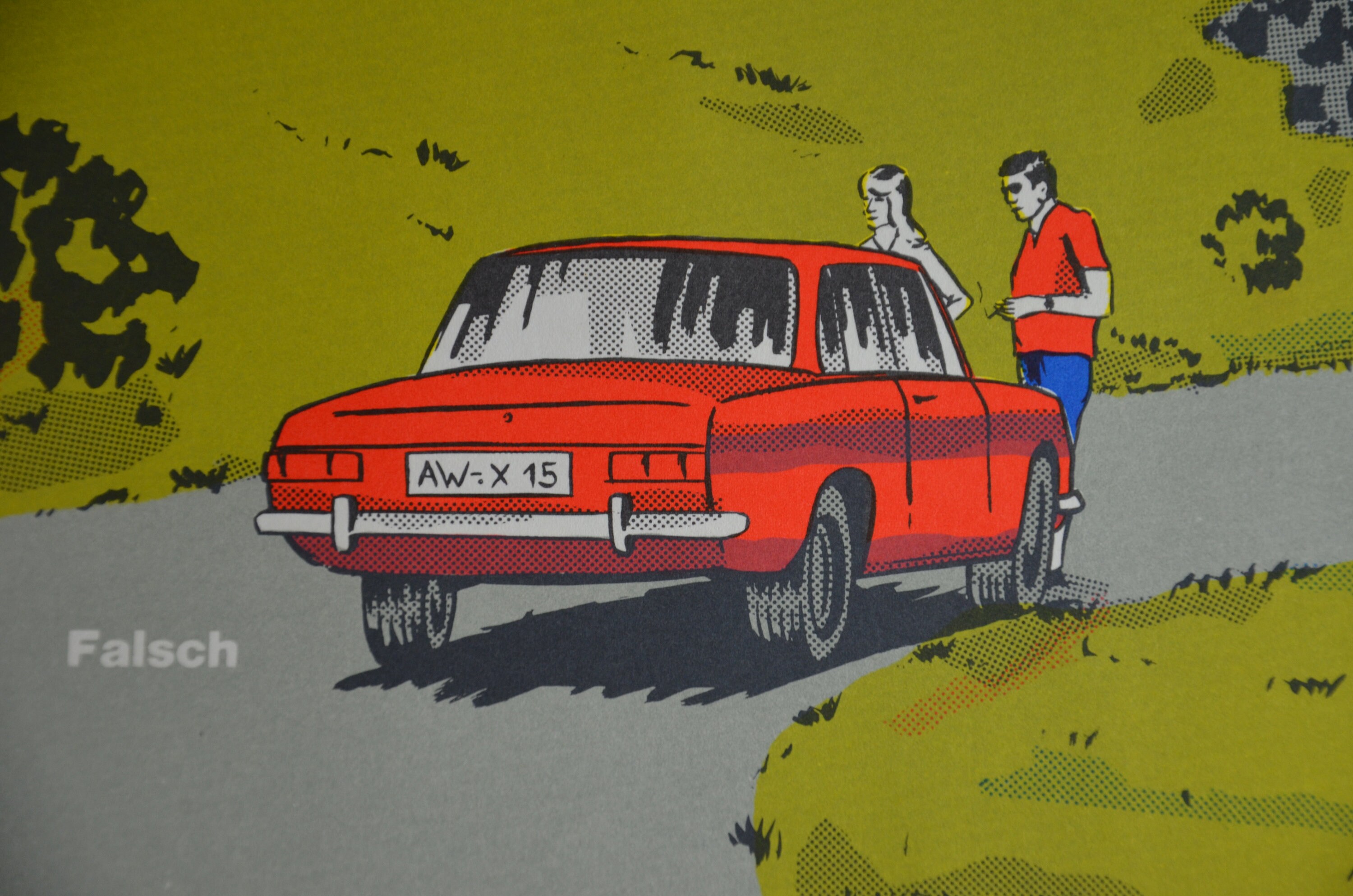 Original Vintage German School Poster: Driving Parking Traffic - Etsy