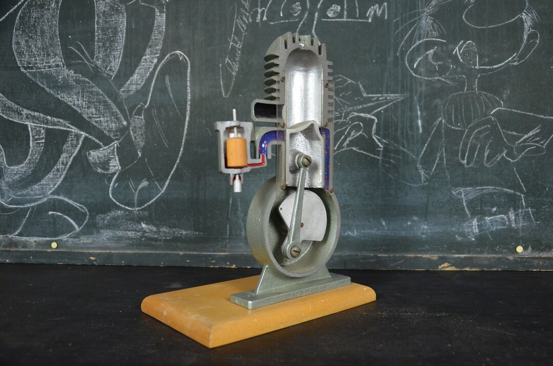 Single Cylinder Engine: Original Vintage 1950s German Educational ...