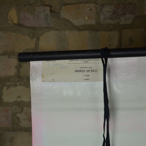 Okres district Opava, Huge 1980s Map: Original Vintage Czech ...