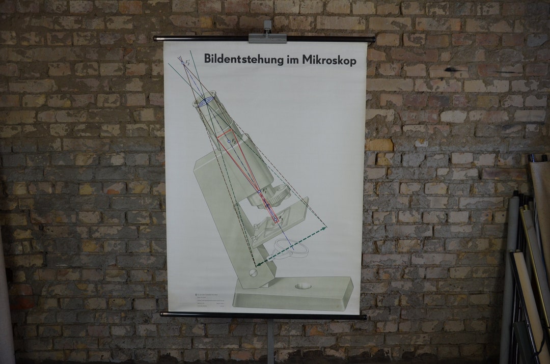 Laboratory Microscope, Optics, Science: Original Vintage 1960s German ...