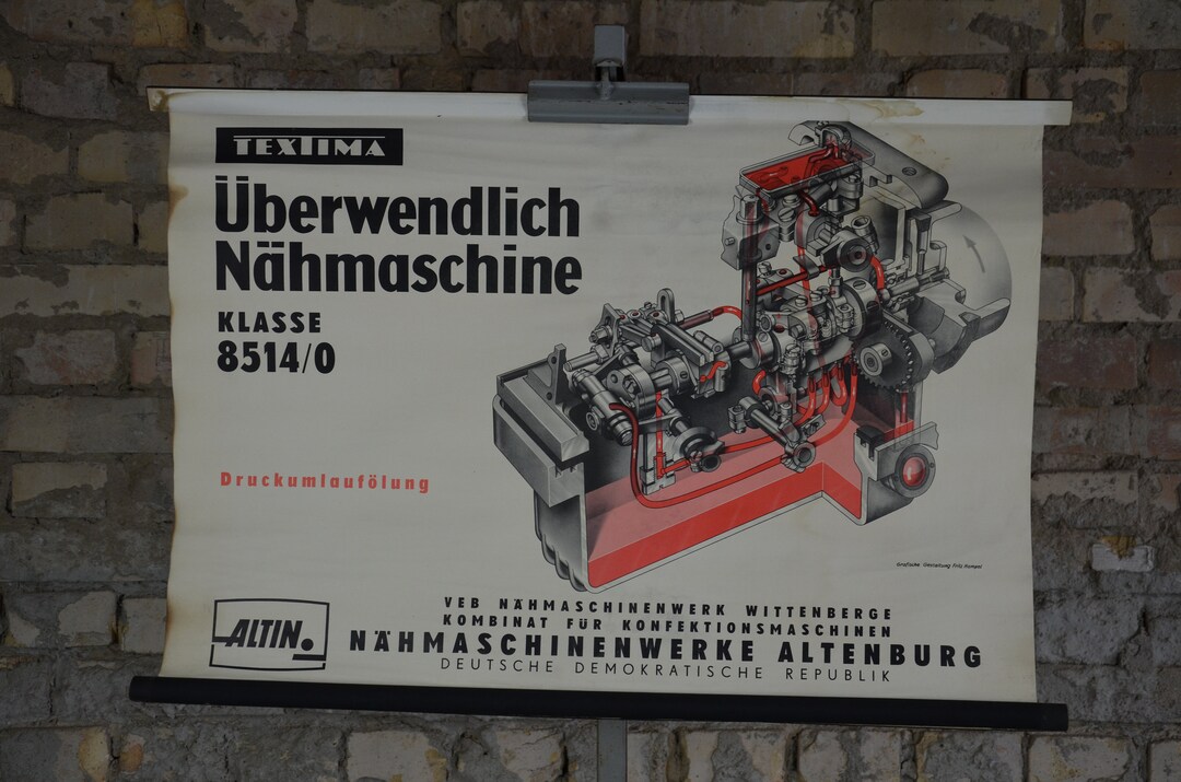 TEXTIMA Sewing Machine Cross-section: Original Vintage German 1960s ...